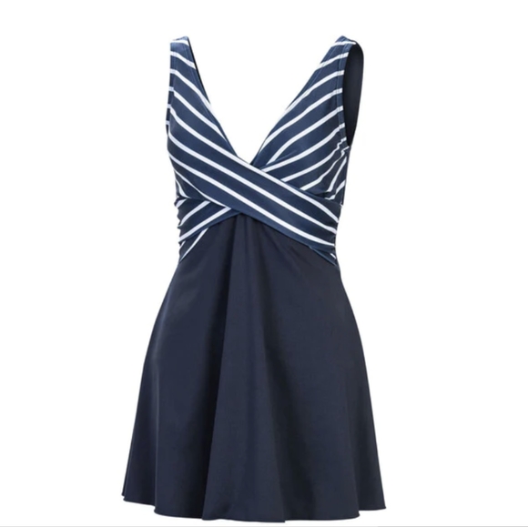 Dolfin | Swim | Aquashape Womens Wrap Front Swim Dress Swimsuit | Poshmark